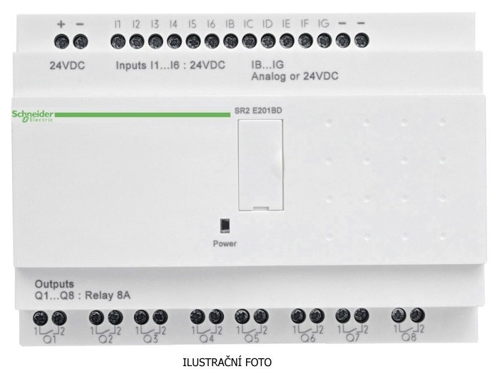 SCHNEIDER ZELIO LOGIC RELÉ SR2E201FU MODUL COMPACT SLEPÝ 100-240VAC ...