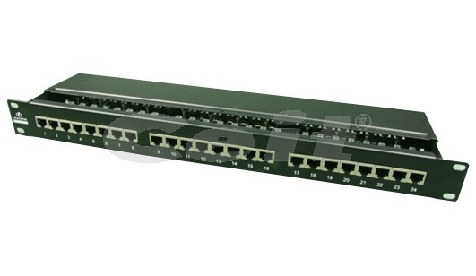 CEIT PATCH PANEL LINKBASIC 24 PORT UTP CAT.6, 1U ČERNÁ 10014 | ELKOV ...