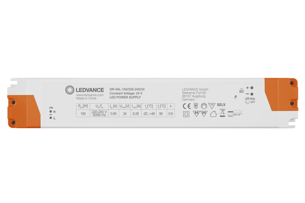 LEDVANCE DRIVER LED VALUE DR-VAL-150/220-240/24, 150W, 24VDC | ELKOV elektro a.s.