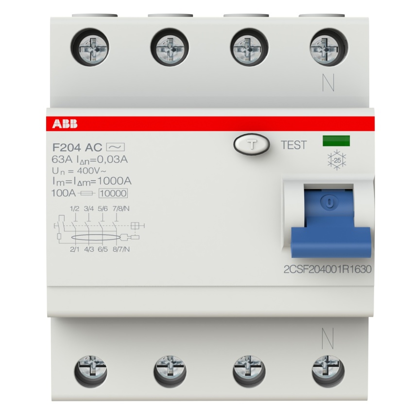 ABB CHRÁNIČ PROUDOVÝ. F204 AC-63/0,03 2CSF204001R1630 | ELKOV elektro a.s.
