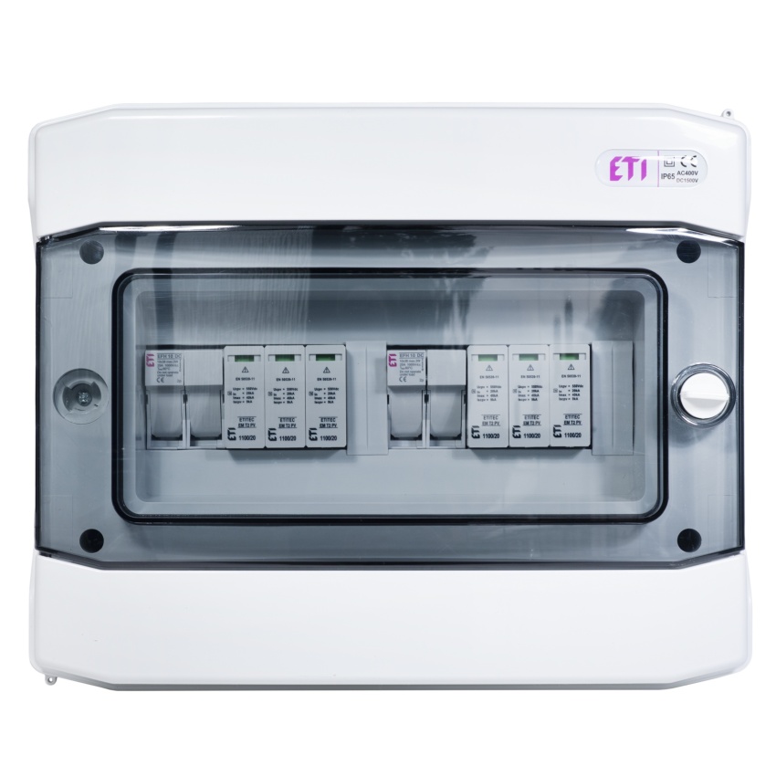 SSY ETI ROZVADĚČ RFVE-DC4-2-T2 PRO 2 STRINGY TŘ. OCHR. II NA OMÍTKU ...