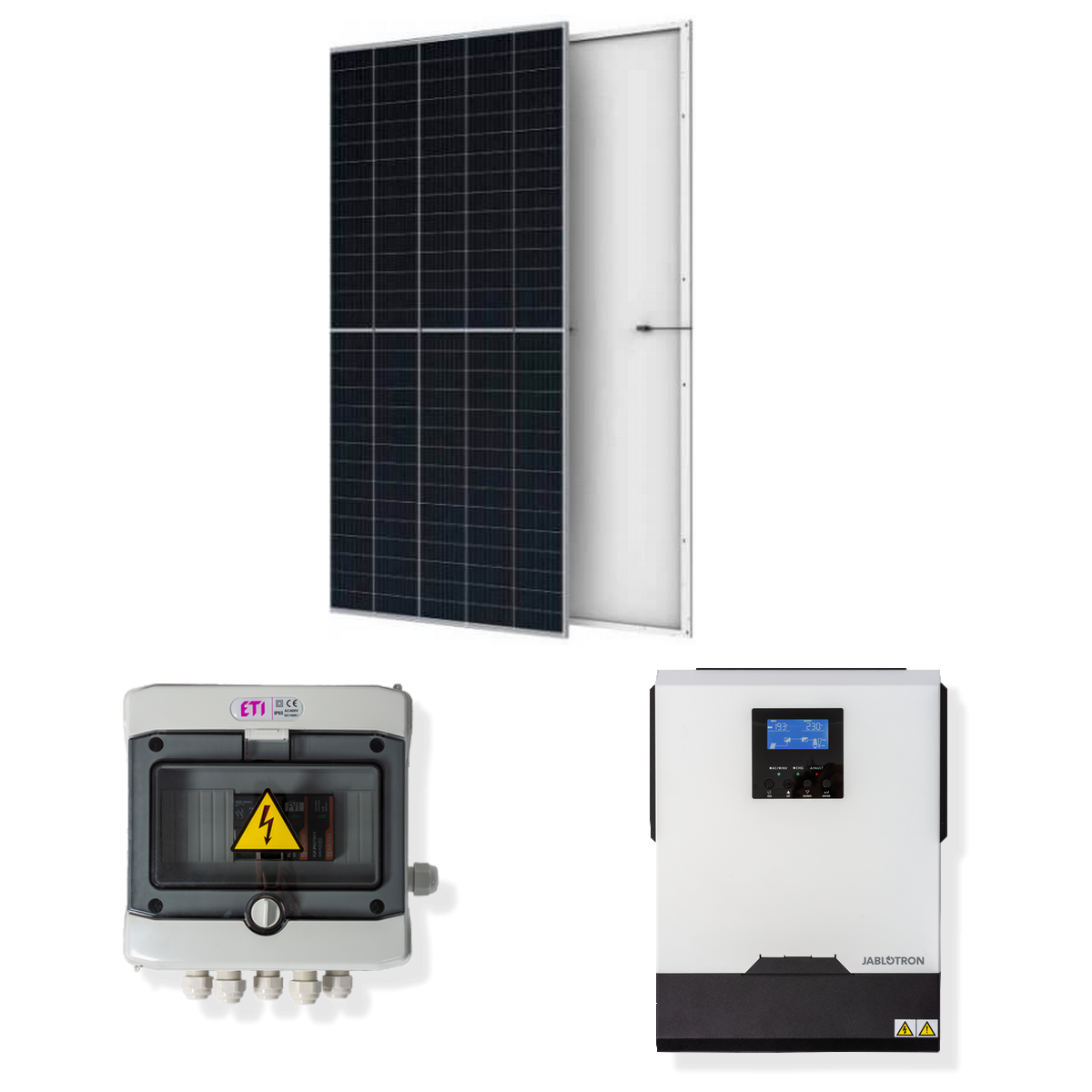 SSY JABLOTRON SET PRO OHŘEV TUV (MĚNIČ, FV PANELY, DC ROZVADĚČ, KABELÁŽ ...